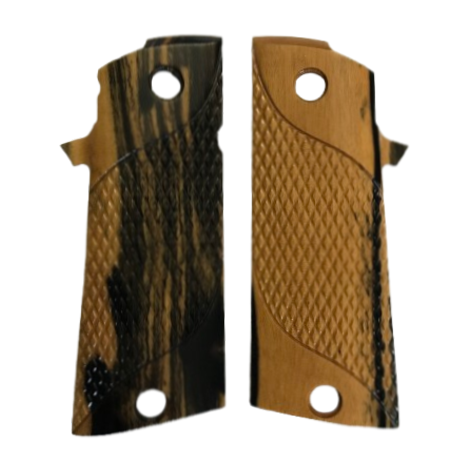 RIA - 1911 Double Stack FS HC Grips - w/MagWell, w/Signature Checkerin ...